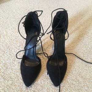 Charlotte Russe | Shoes | Charlotte Russe Black Suede Lace Up Dorsay ...